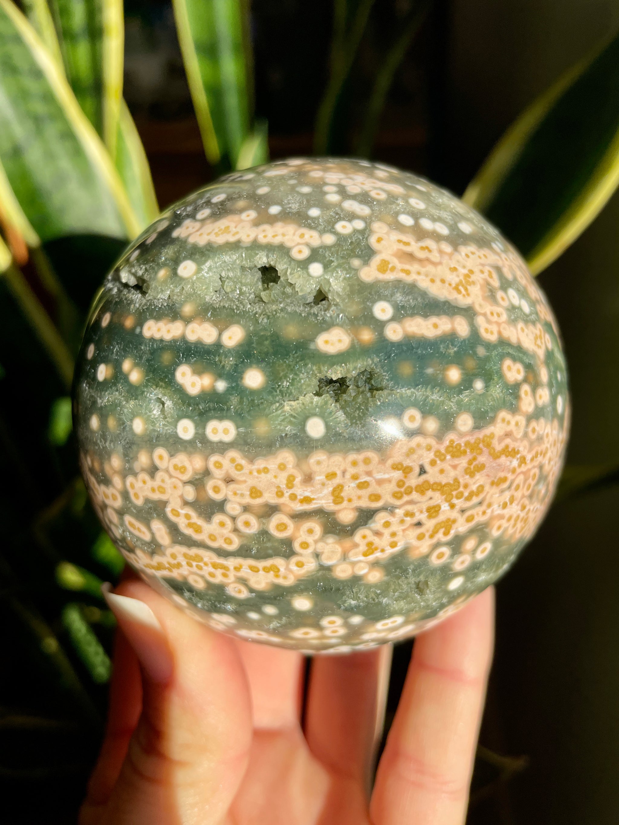 Ocean Jasper Sphere - Sugar Studio Crystals