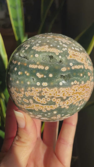 Ocean Jasper Sphere - Sugar Studio Crystals